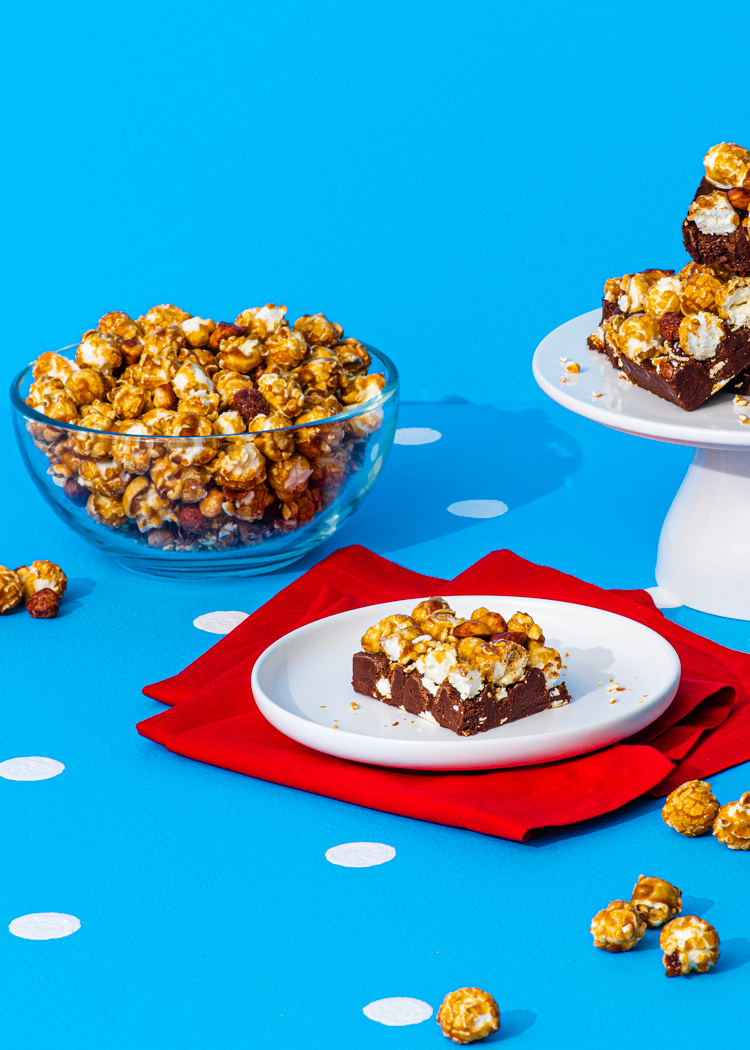 3-Ingredient CRACKER JACK® Dark Chocolate Fudge | FLVR