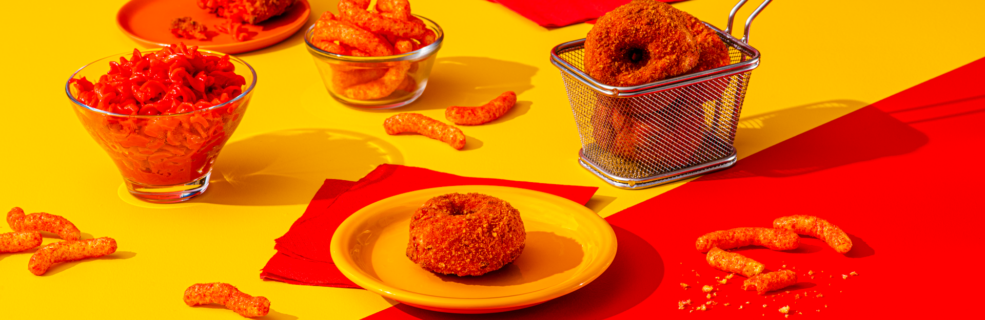 CHEETOS® FLAMIN HOT® Mac N Cheese Donuts | FLVR