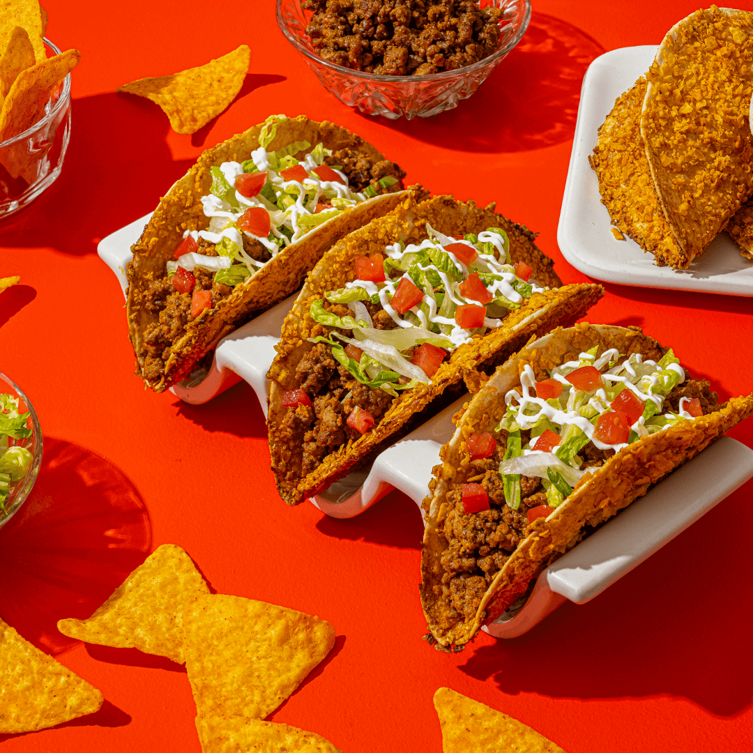 DORITOS® Nacho Cheese Crusted Taco Shells | FLVR