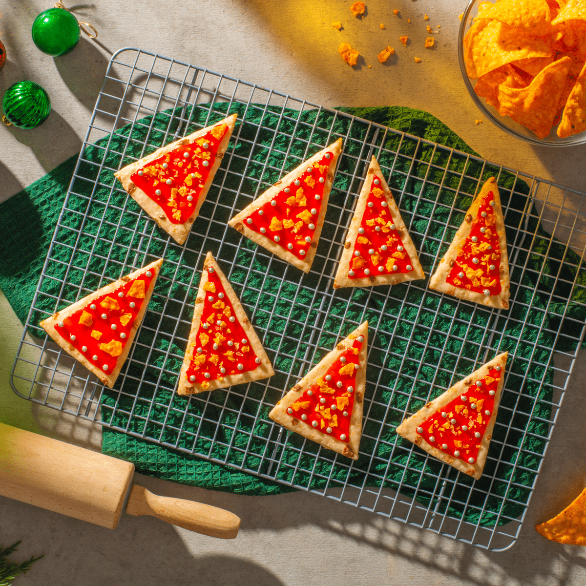DORITOS® Triangle Christmas Tree Cookies | FLVR