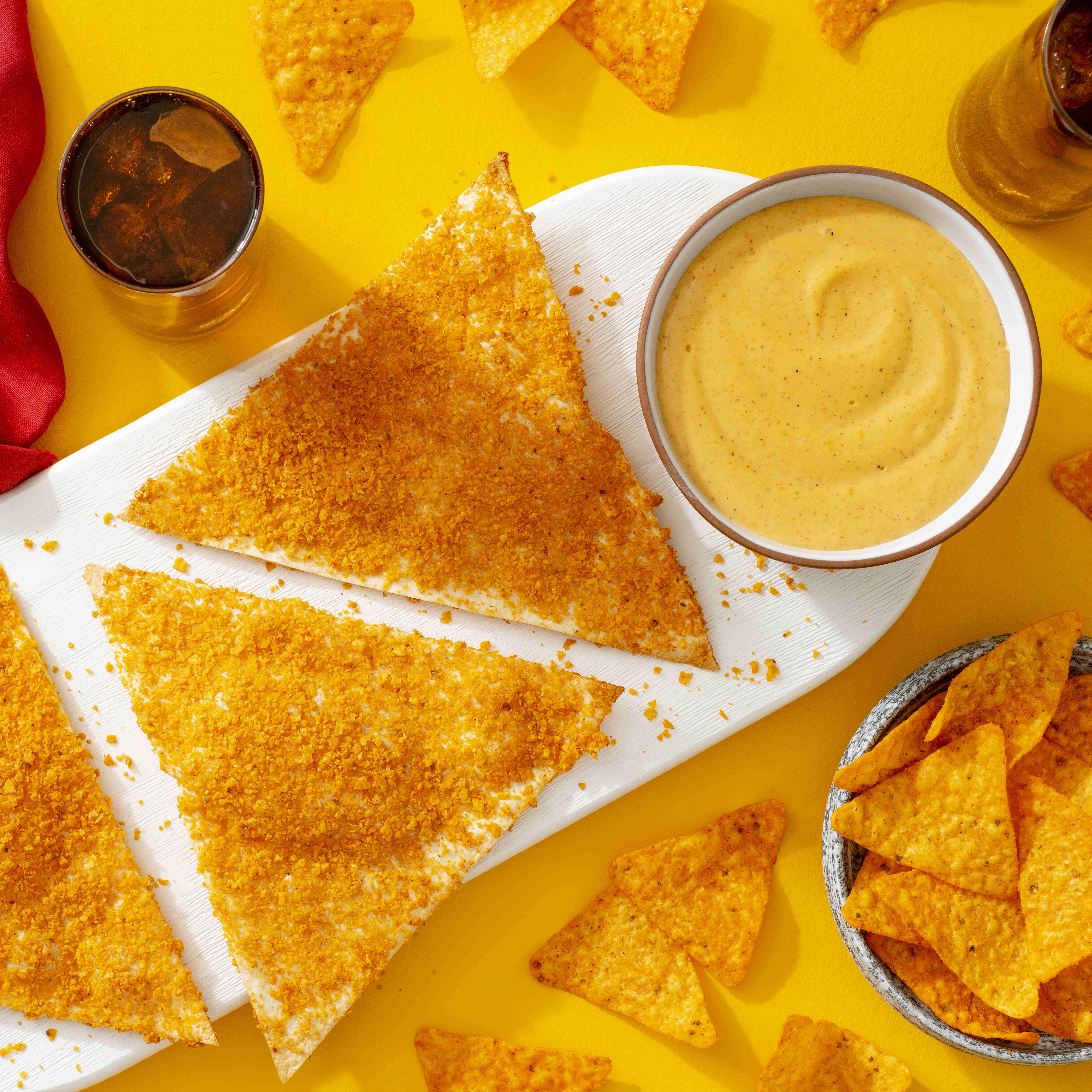 DORITOS® Colossal Nacho Cheese Chips with 5-Minute Nacho Sauce | FLVR