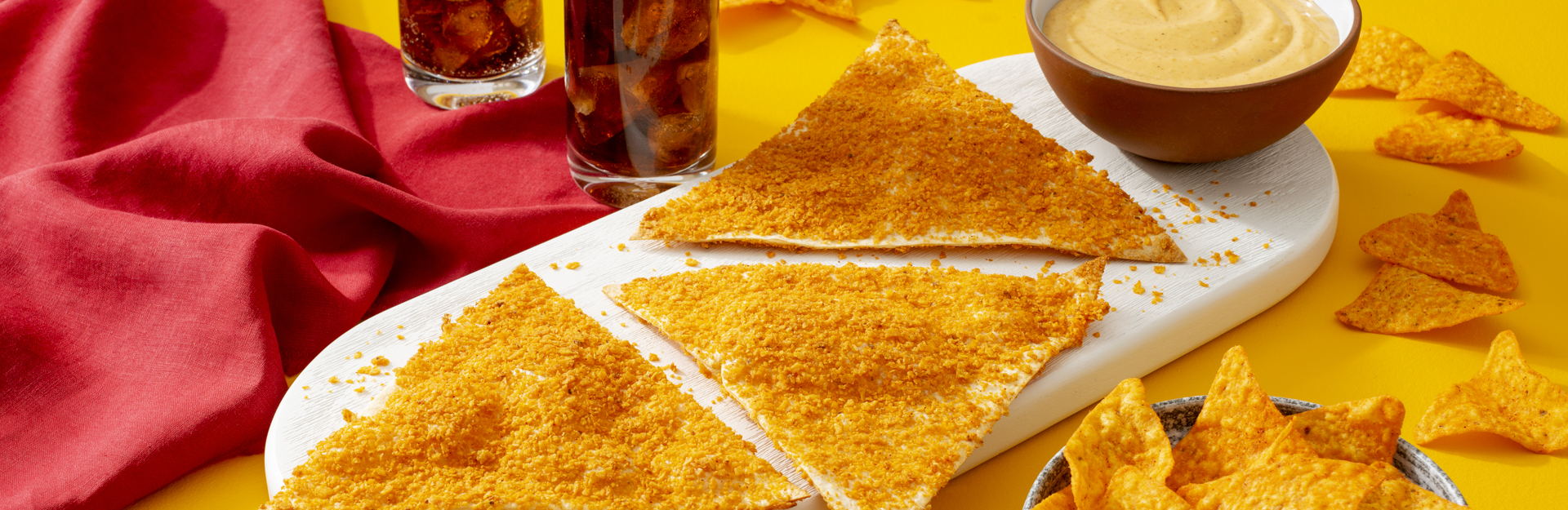 DORITOS® Colossal Nacho Cheese Chips with 5-Minute Nacho Sauce | FLVR