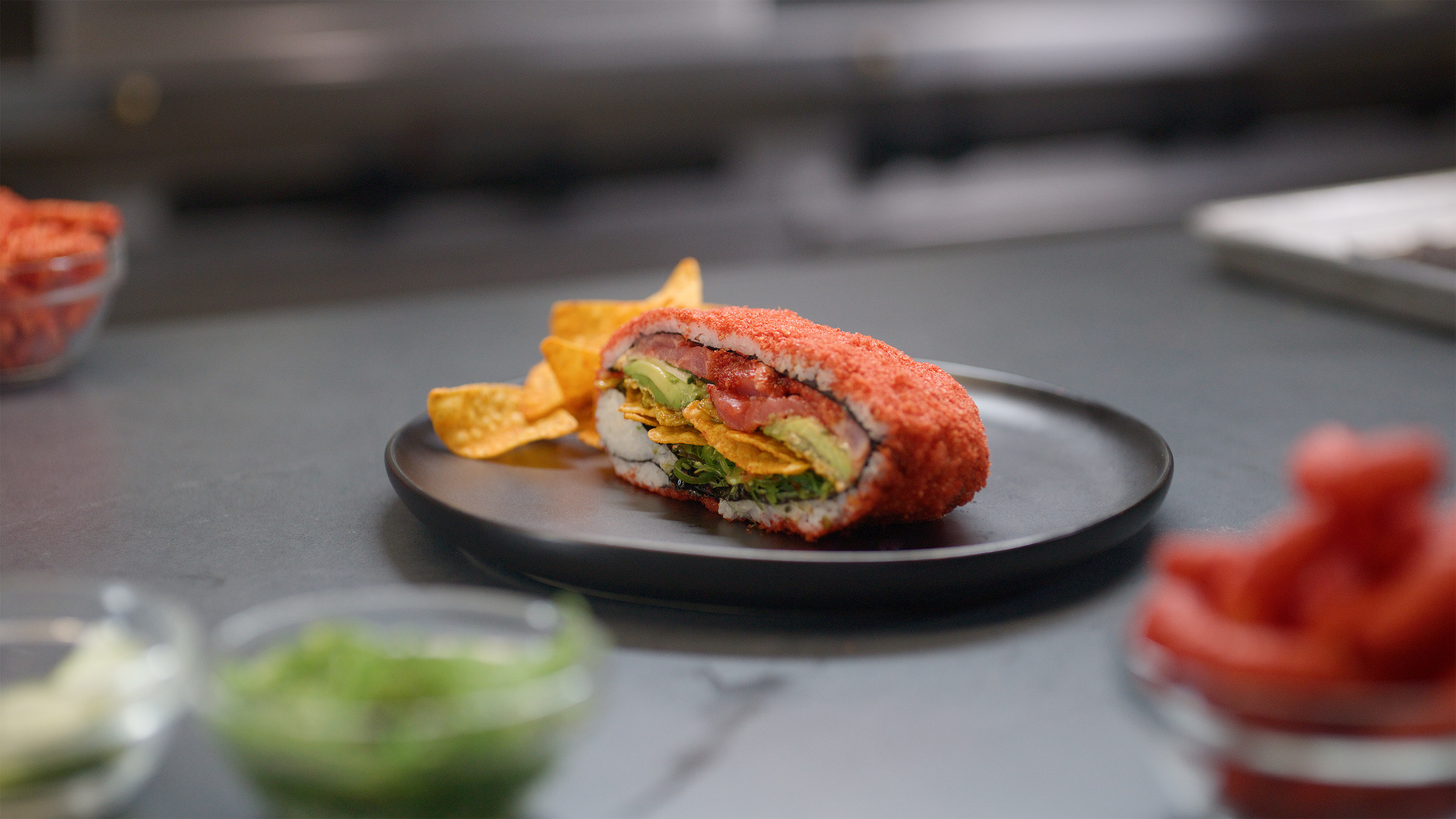 DORITOS® and CHEETOS® FLAMIN HOT® Spicy Nacho Poke Crunch Wrap | FLVR