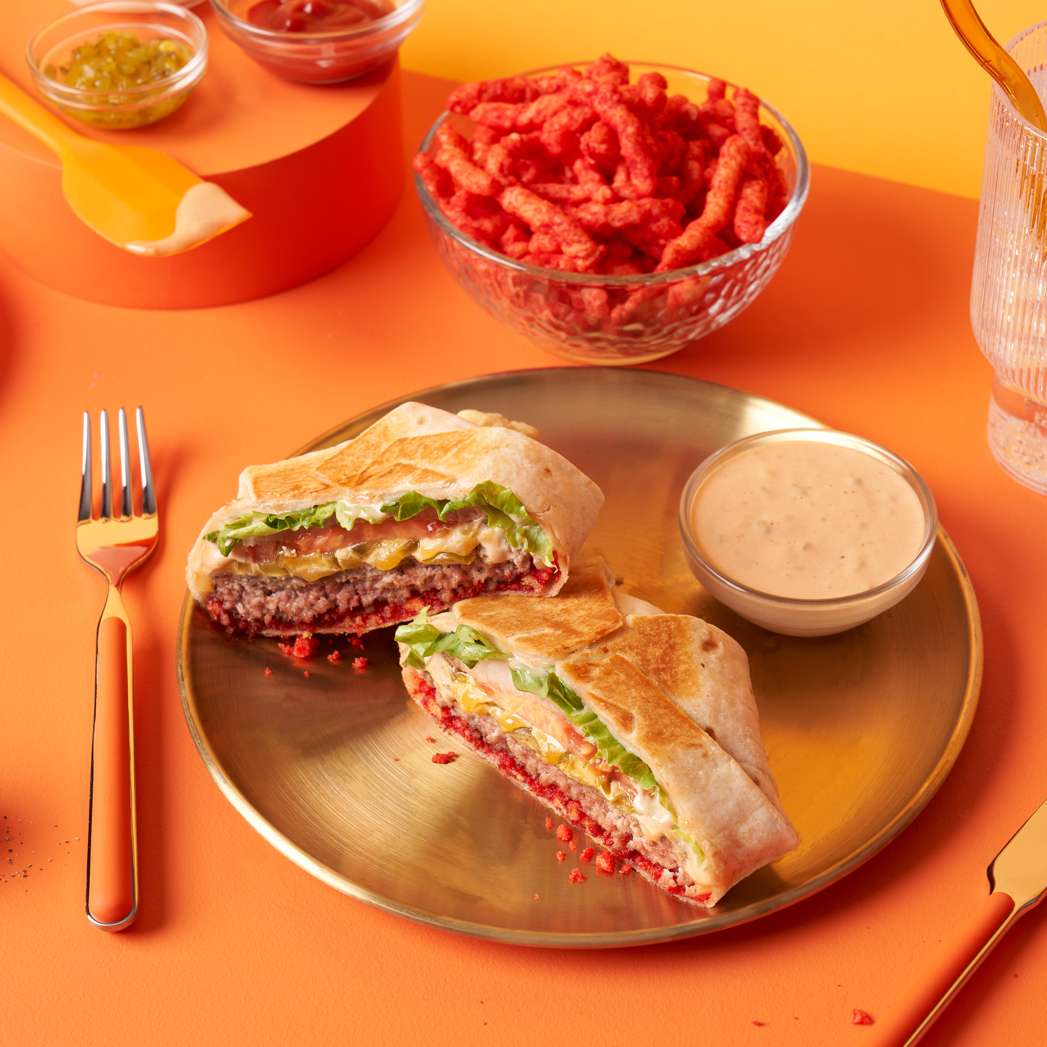 CHEETOS® FLAMIN HOT® Cheeseburger Crunch Wrap | FLVR