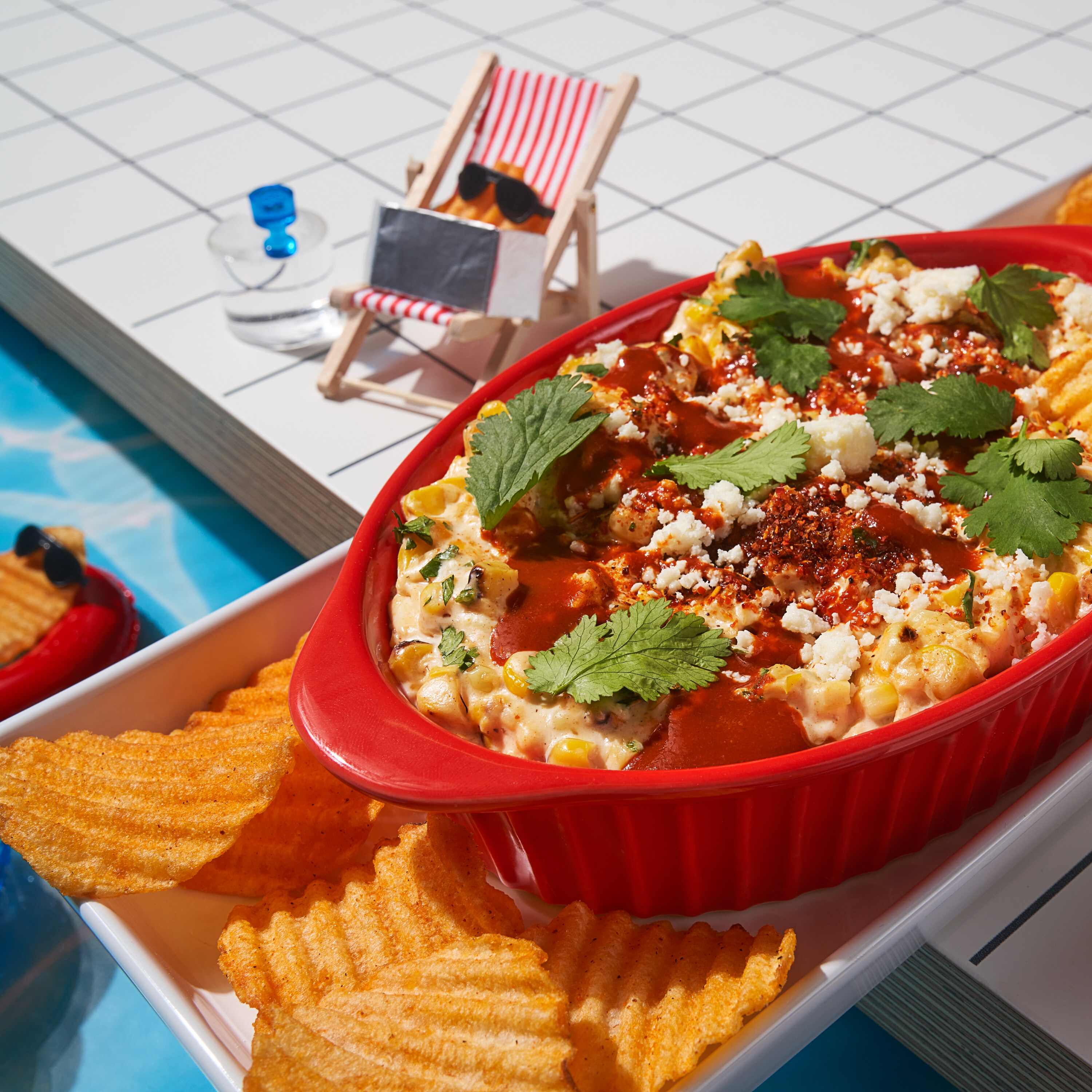 Street Corn Dip with LAYS® Wavy Hickory BBQ | FLVR