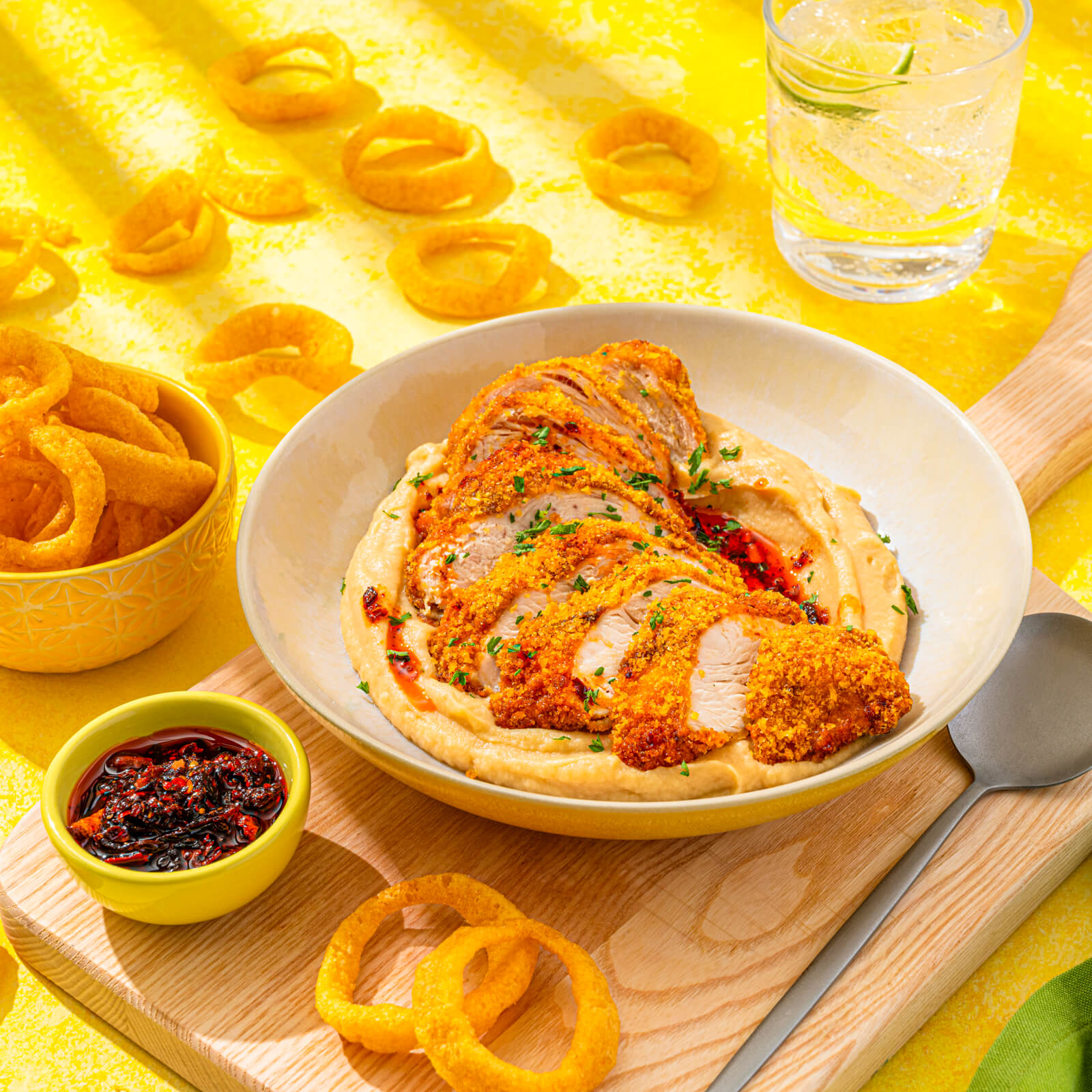 FUNYUNS® Air Fryer Crispy Chicken with Roasted Vegetable Mash | FLVR