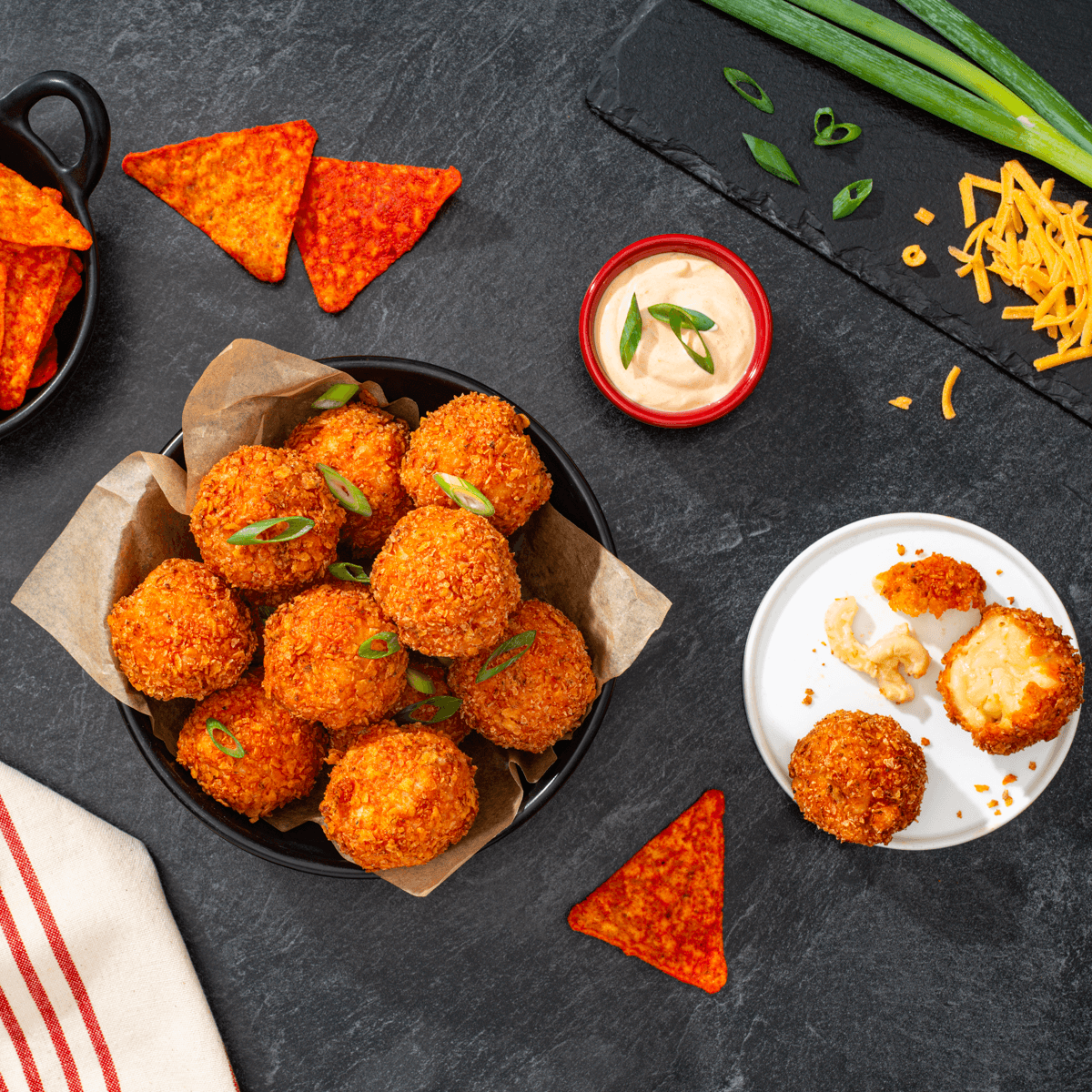 DORITOS® FLAMIN HOT® Nacho Mac ‘n’ Cheese Balls | FLVR